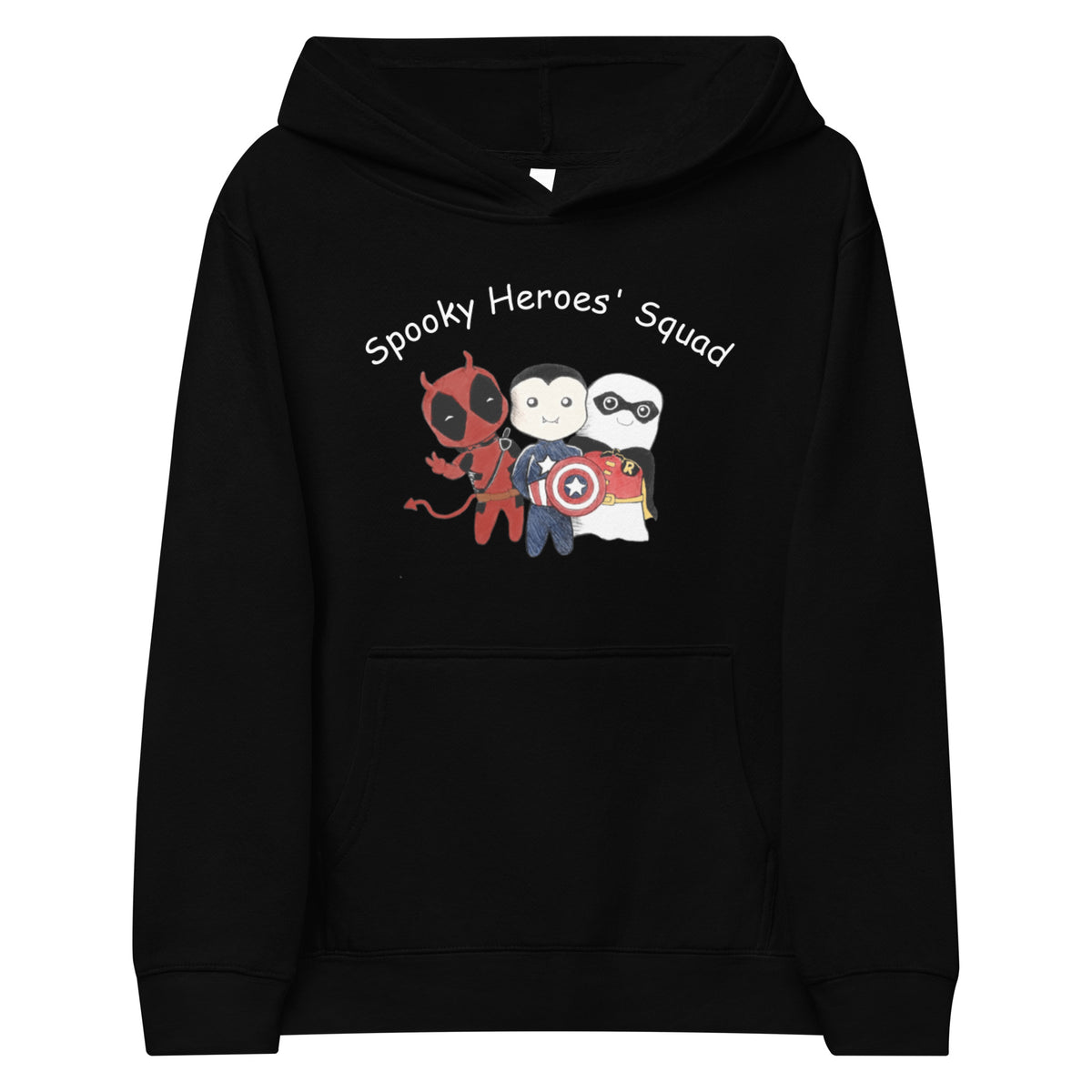 "Spooky Heroes" Kids fleece hoodie – Nadia Perez Art